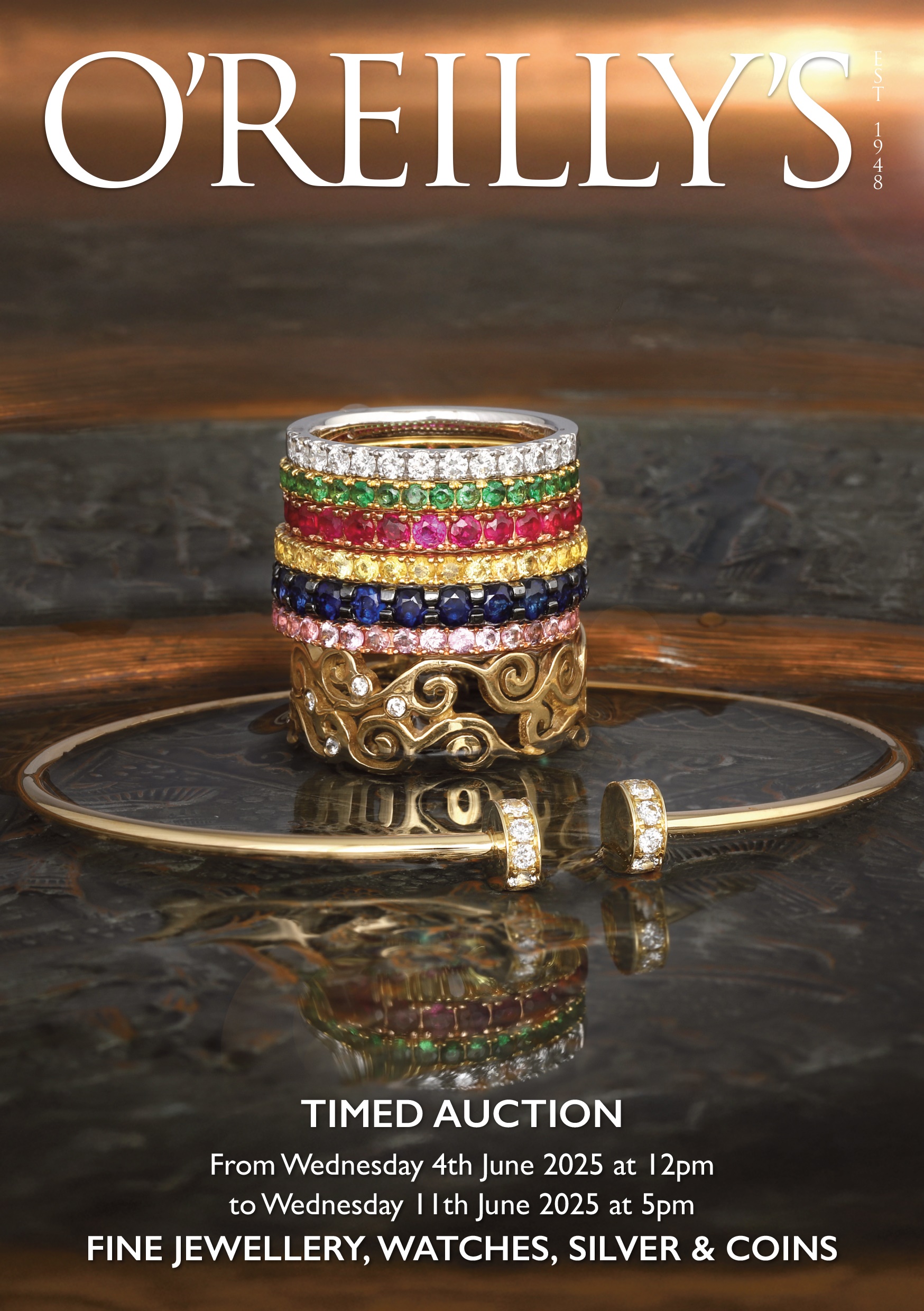 Timed auction of jewellery & watches