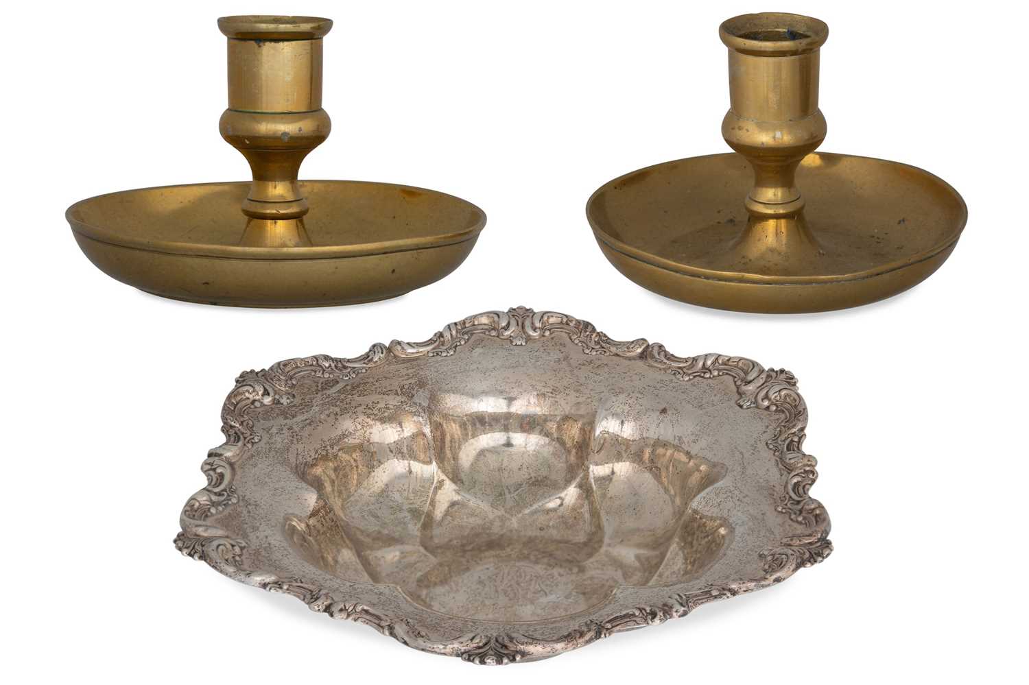 Lot 408 - AN ANTIQUE USA STERLING SILVER (.925) SHAPED