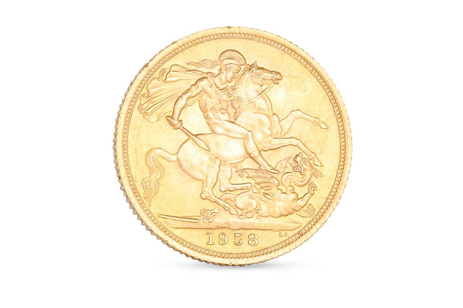 Lot 388 - A QEII 1958 GOLD SOVEREIGN ENGLISH COIN,