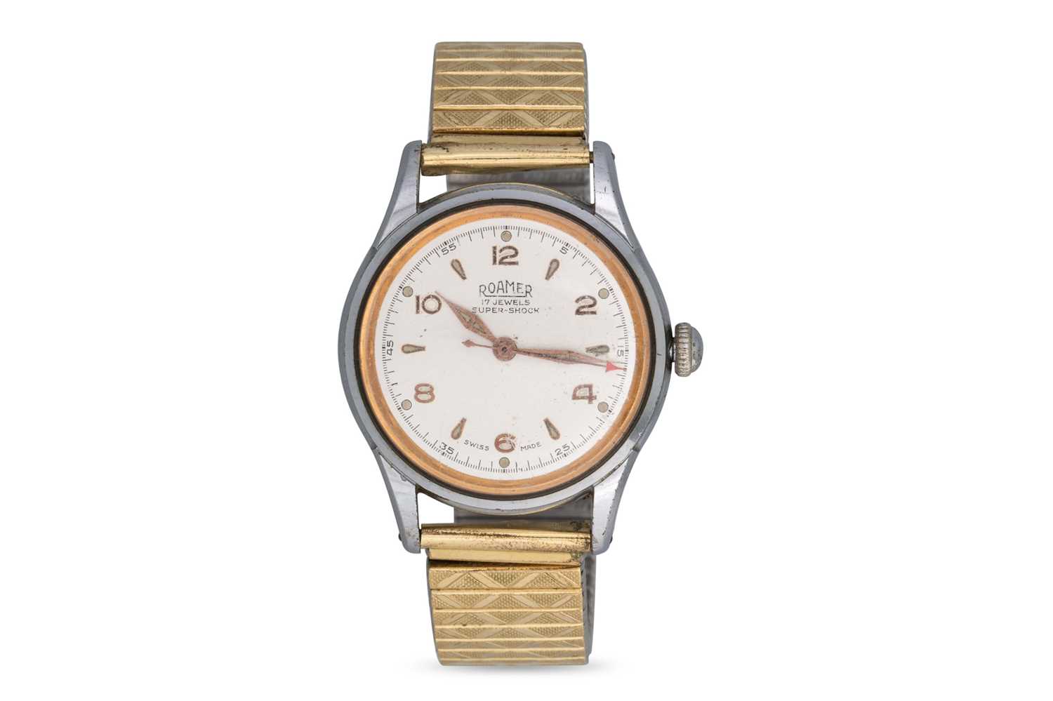Lot 431 - A VINTAGE ROAMER WRISTWATCH, with rolled