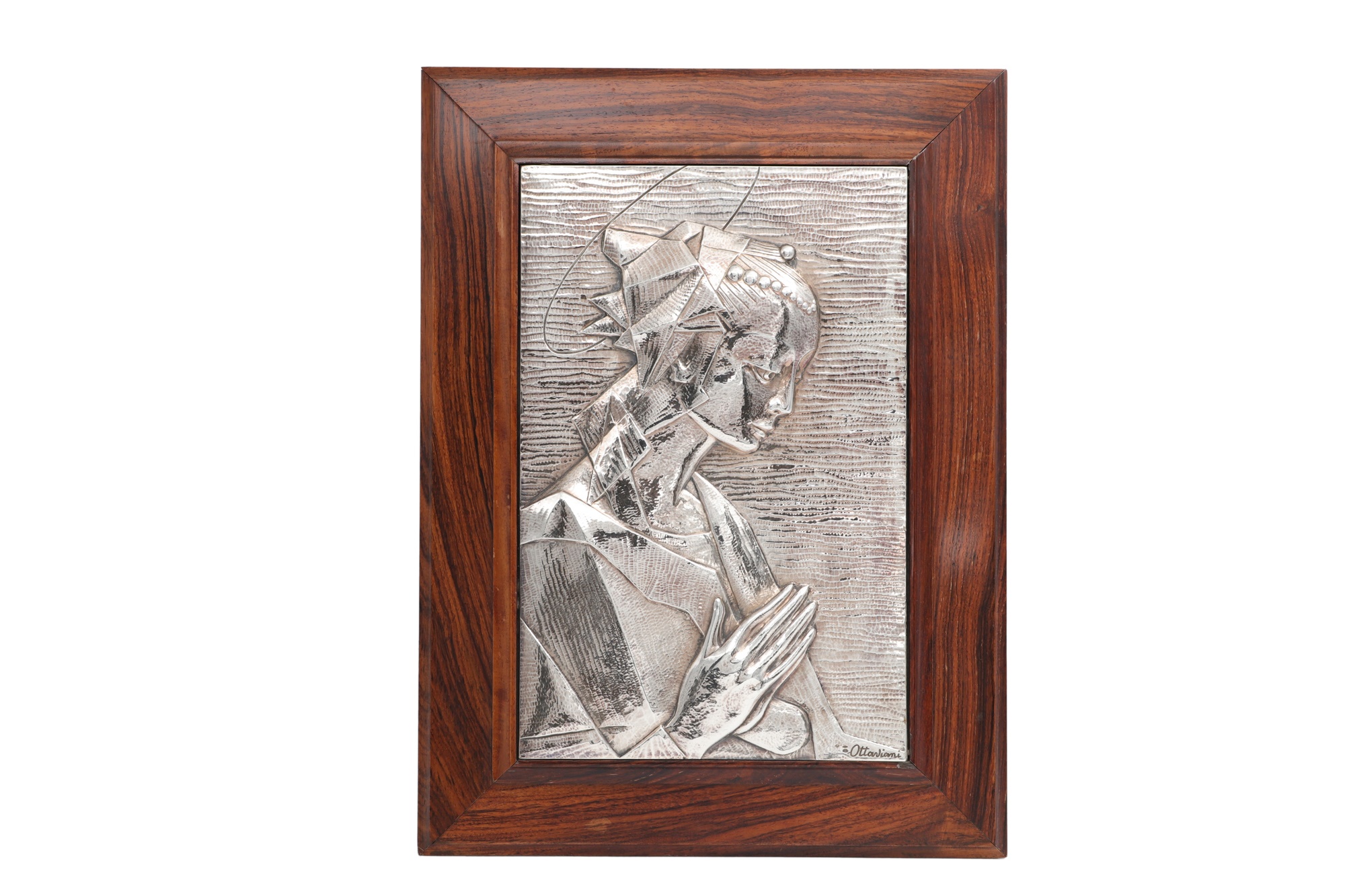 Lot 500 - A VINTAGE ITALIAN STERLING SILVER PLAQUE,