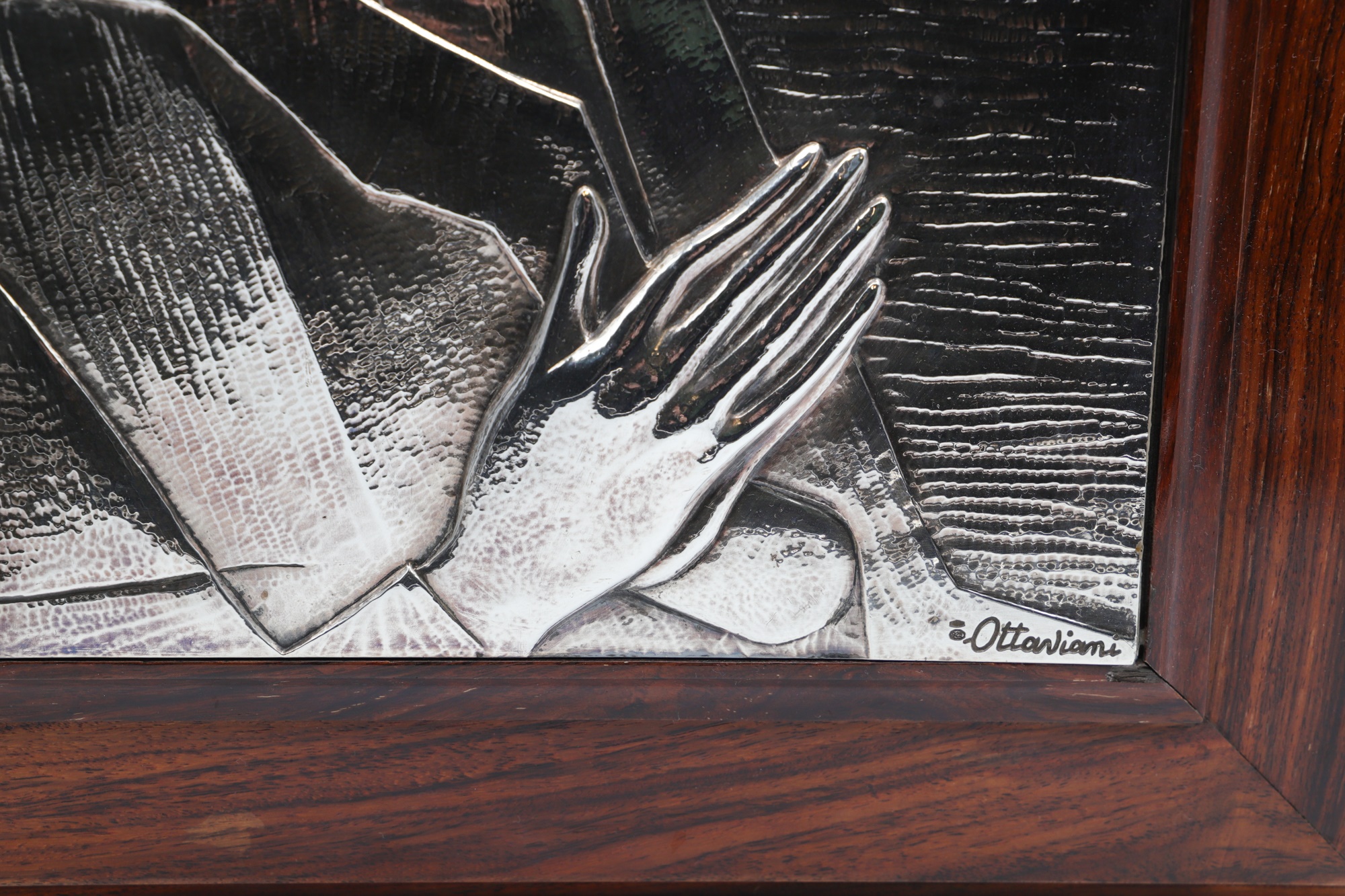 Lot 500 - A VINTAGE ITALIAN STERLING SILVER PLAQUE,