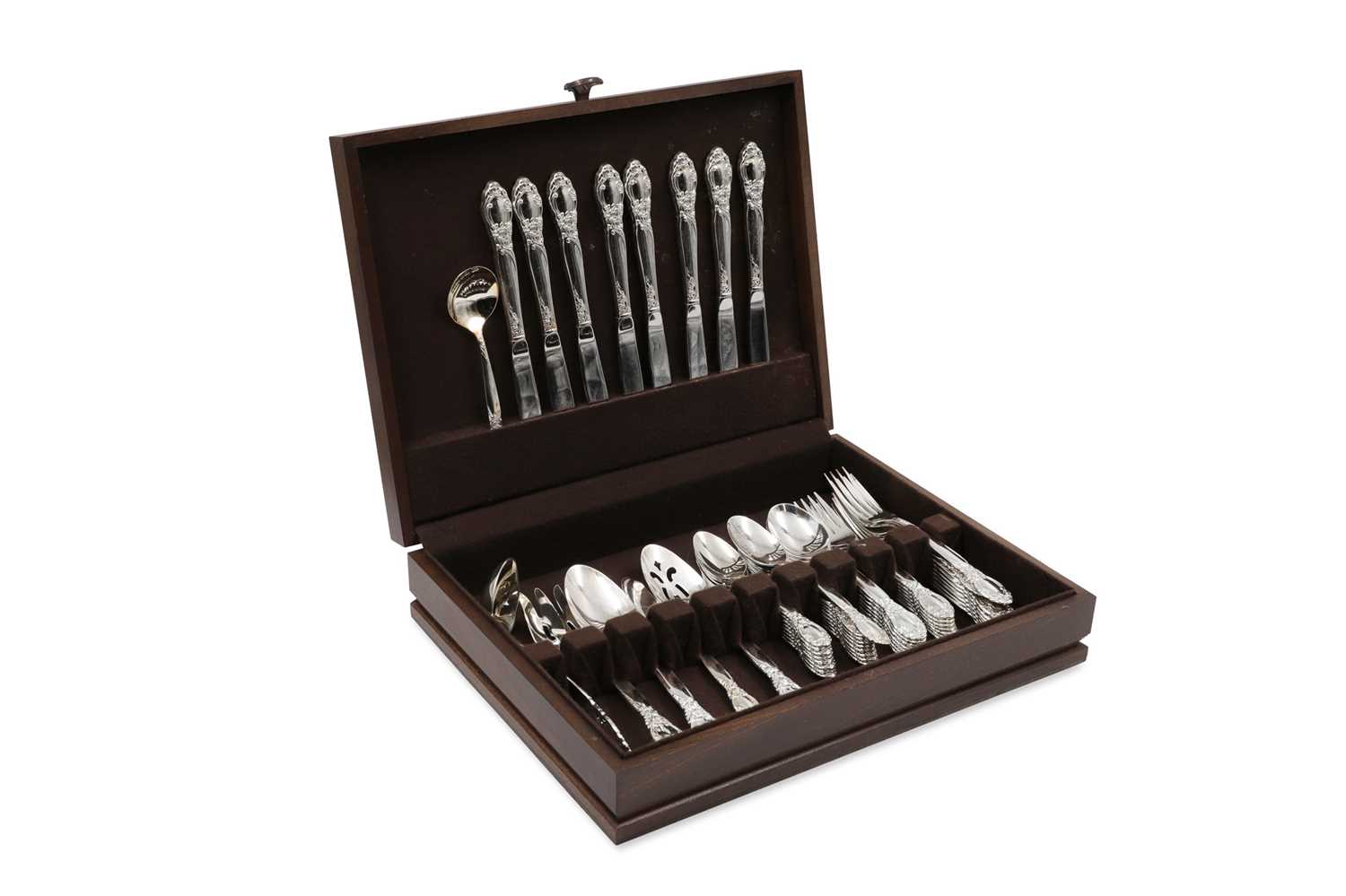 Lot 511 - A MODERN CANTEEN OF SILVER PLATED CUTLERY,
