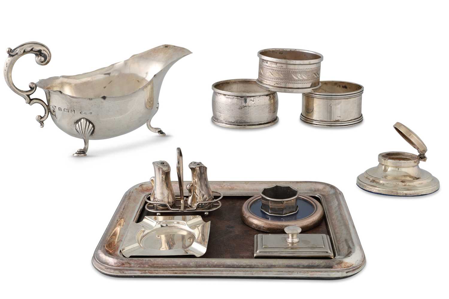 Lot 266 - A MISCELLANEOUS COLLECTION OF SILVER AND