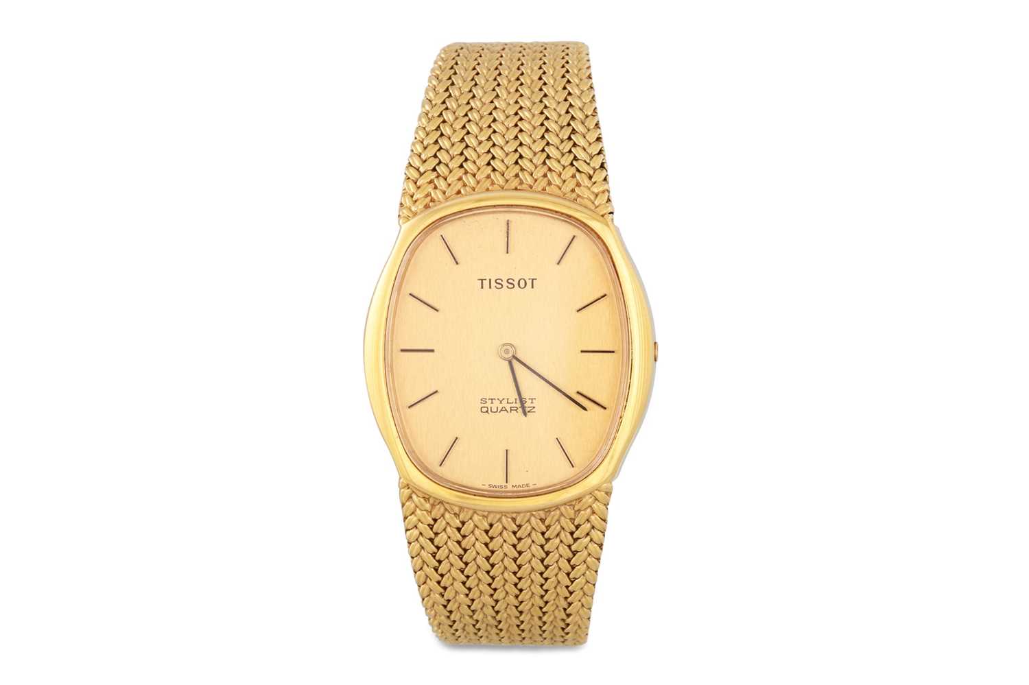 Lot 351 - A MID SIZE SLIM LINE TISSOT STYLIST QUARTZ